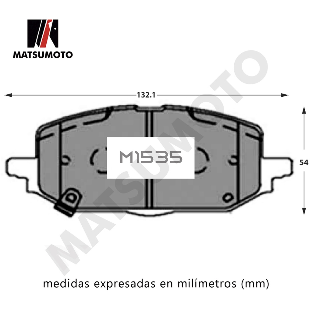 M1535 Pastillas de Freno Semi-metálica Delanteras Chevrolet Onix (2020 ...